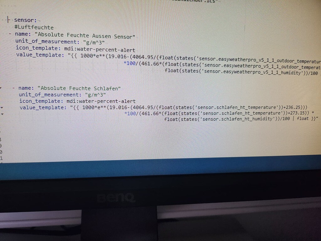 Sensor in config.yaml anlegen? - Allgemein - simon42 Community