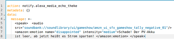 Node-red - Alexa Sound und Sprachausgabe - yaml liegt vor :-/ - Node ...