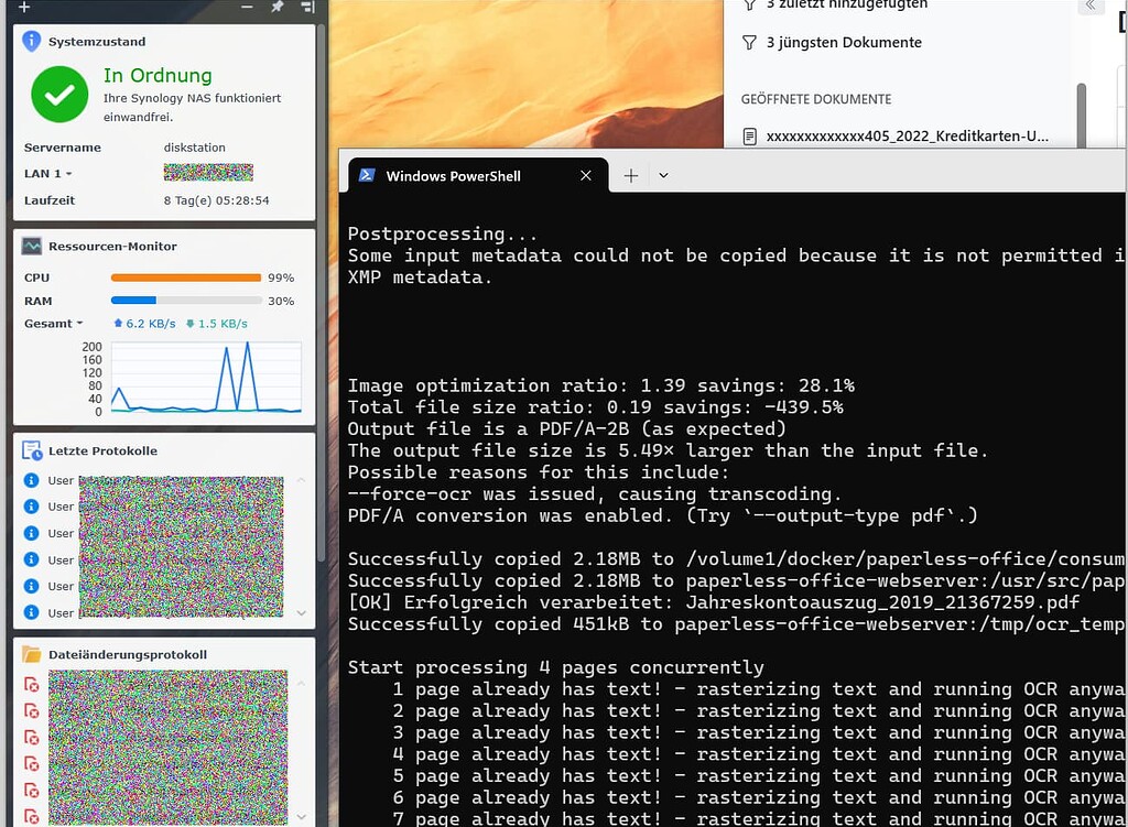 Paperless: Bockige OCR PDF/A Dateien brauchen extra Behandlung bevor Paperless sie importiert ...