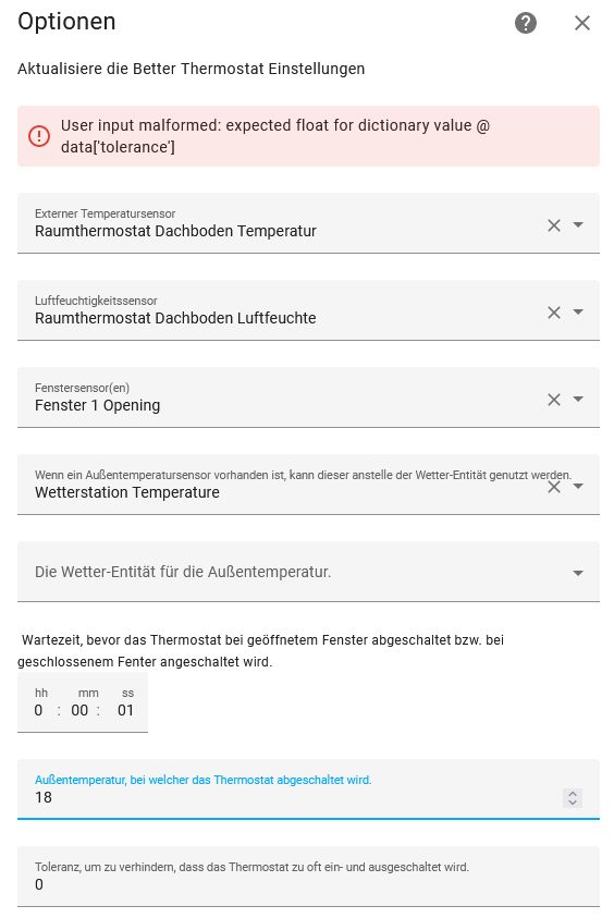 Fehler bei Better Thermostat - Allgemein - simon42 Community