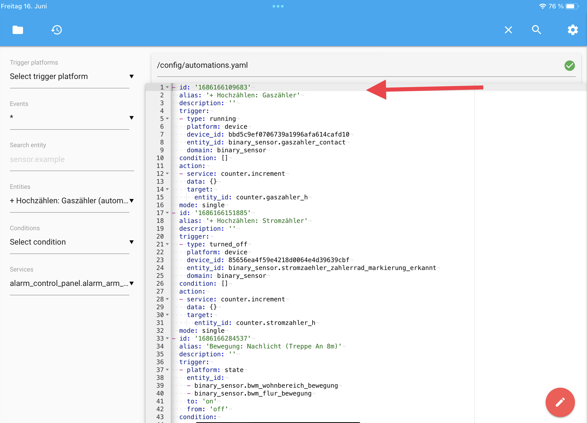 Error 500 bei erstellung einer Automatisierung - Automationen - simon42 Community
