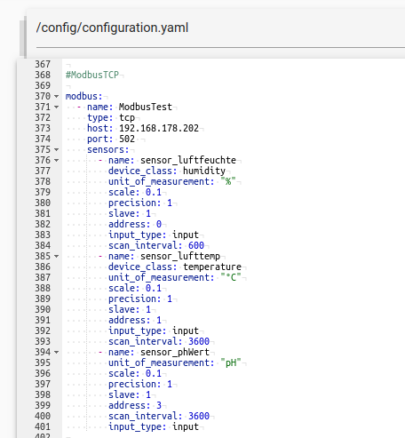 Probleme mit Yaml und Modbus - Integrationen - simon42 Community