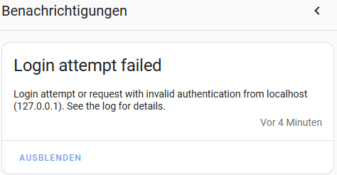 Login attempt failed (127.0.0.1) - Allgemein - simon42 Community