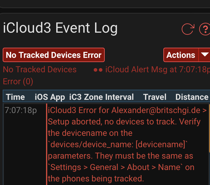 HomeAssistant ICloud 3 problem - Integrationen - simon42 Community