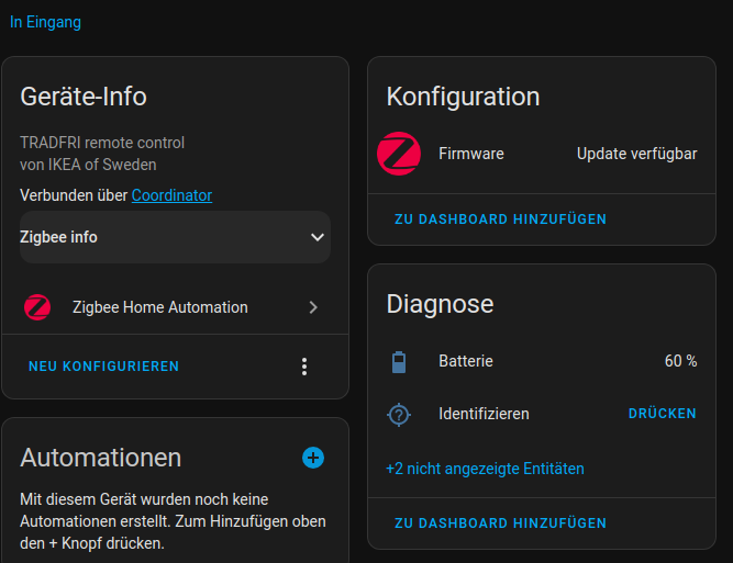 TRADFRI shortcut button (E1812) vs Battery Notes - Allgemein - simon42 ...