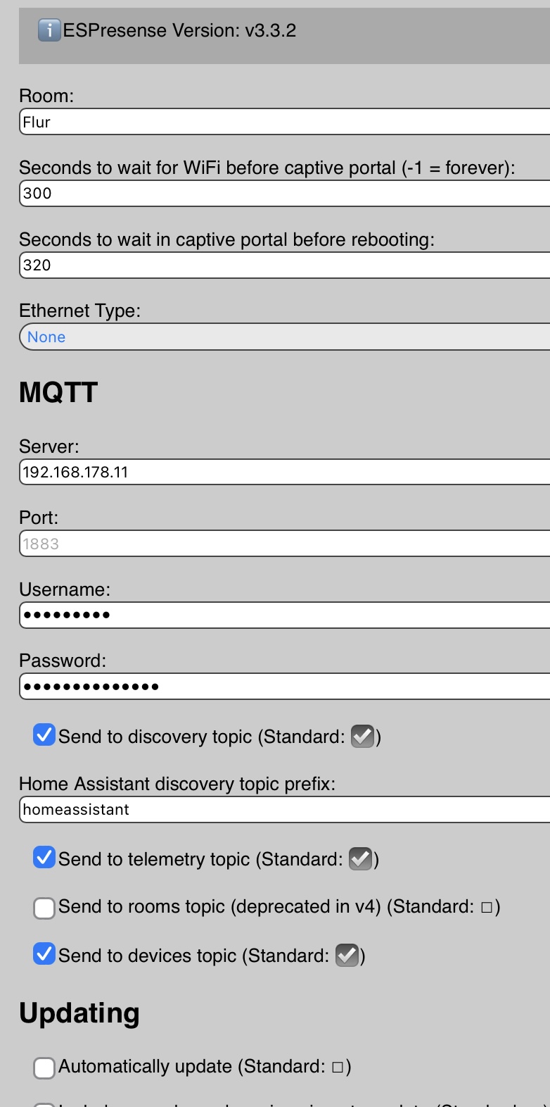 ESPresense - 1800s reconnect? - Anleitungen / Projekte - simon42 Community