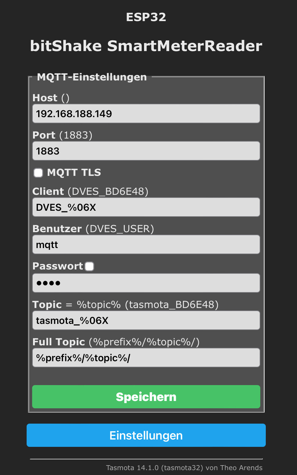 Problem mit bitShake und Tasmota/MQTT bei Homeassistant - Add-ons - simon42 Community