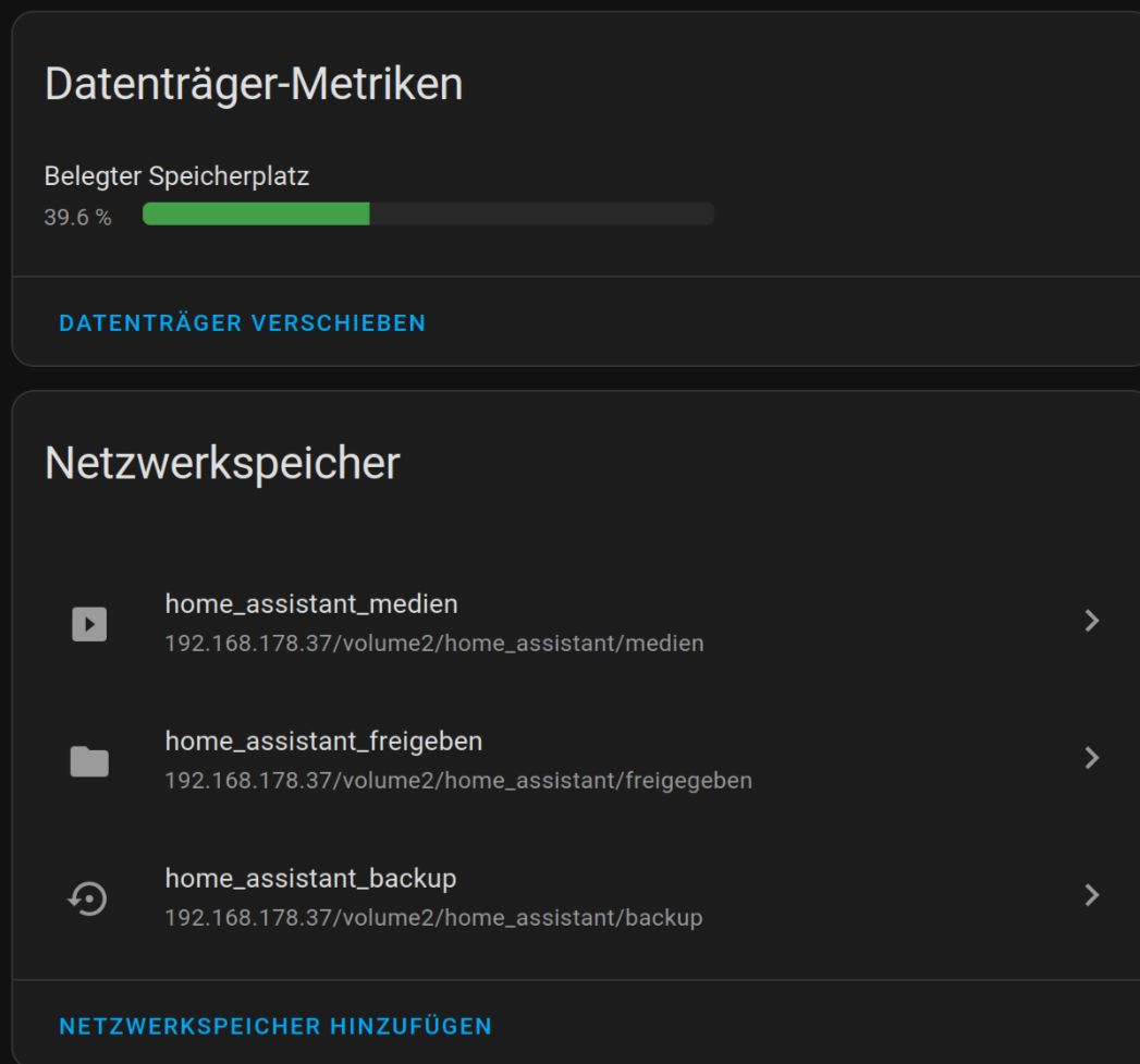 Netzwerkspeicher hinzufügen - Allgemein - simon42 Community
