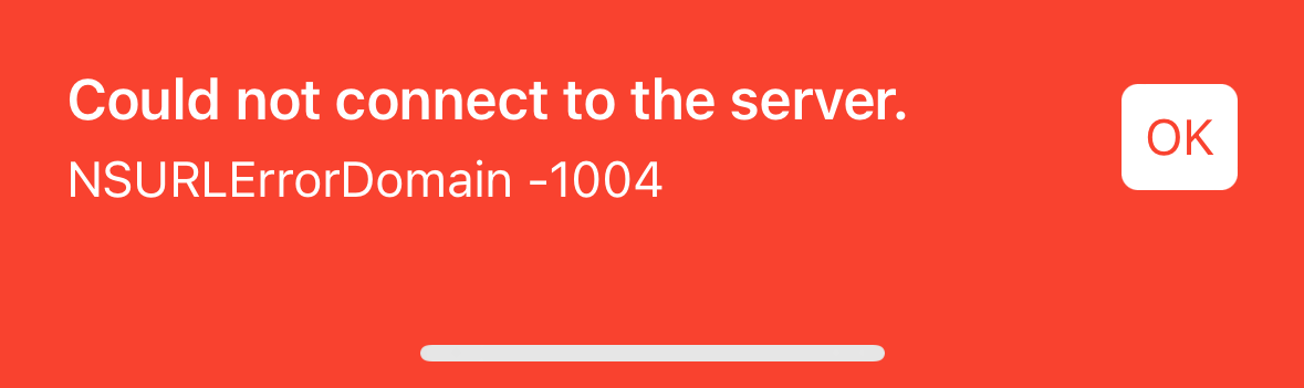 NSURL Error Domain - 1004 - Allgemein - simon42 Community