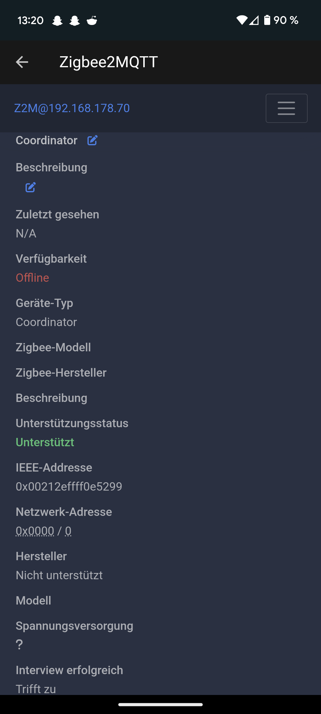 Zigbee2MQTT Pairing Problem - Zigbee2MQTT - simon42 Community