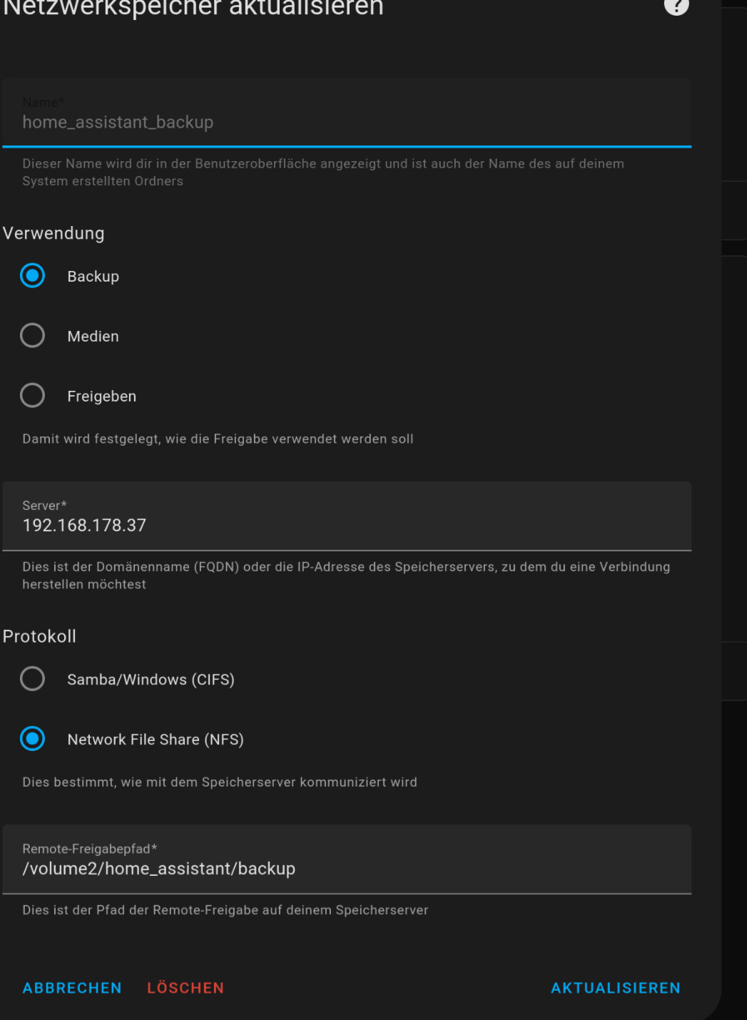 Netzwerkspeicher hinzufügen - Allgemein - simon42 Community